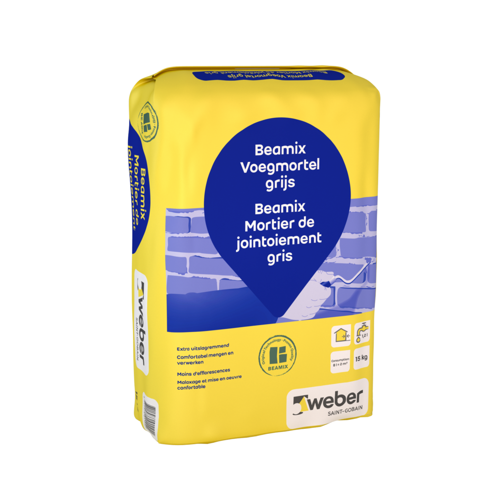 Weber Beamix Voegmortel grijs | Saint-Gobain Weber Beamix