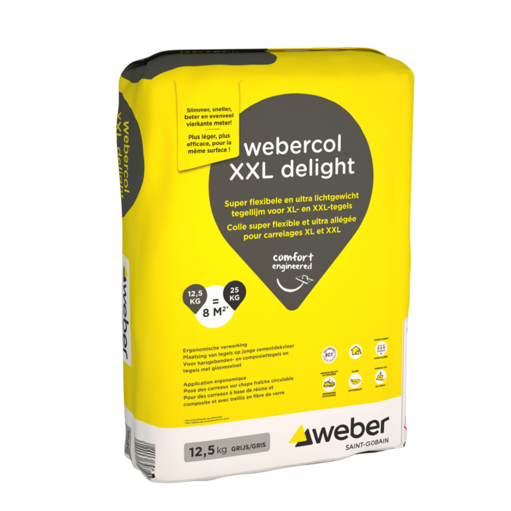 webercol XXL delight : Poeder tegellijmen > Tegelen | Saint-Gobain Weber Beamix