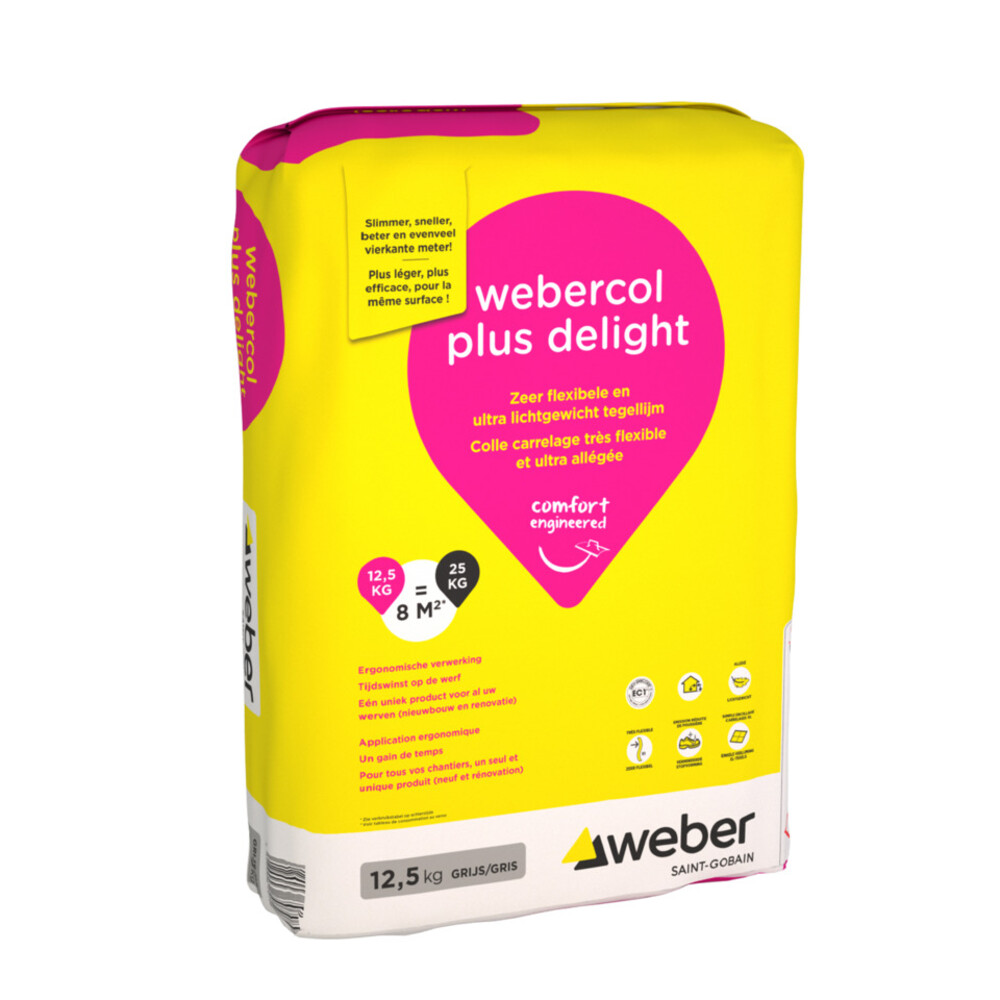 webercol plus delight : Poeder tegellijmen > Tegelen | Saint-Gobain Weber Beamix